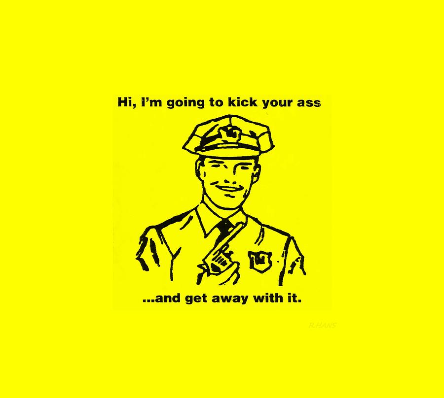 Cop Kicking Ass In Yellow Photograph By Rob Hans Fine Art America