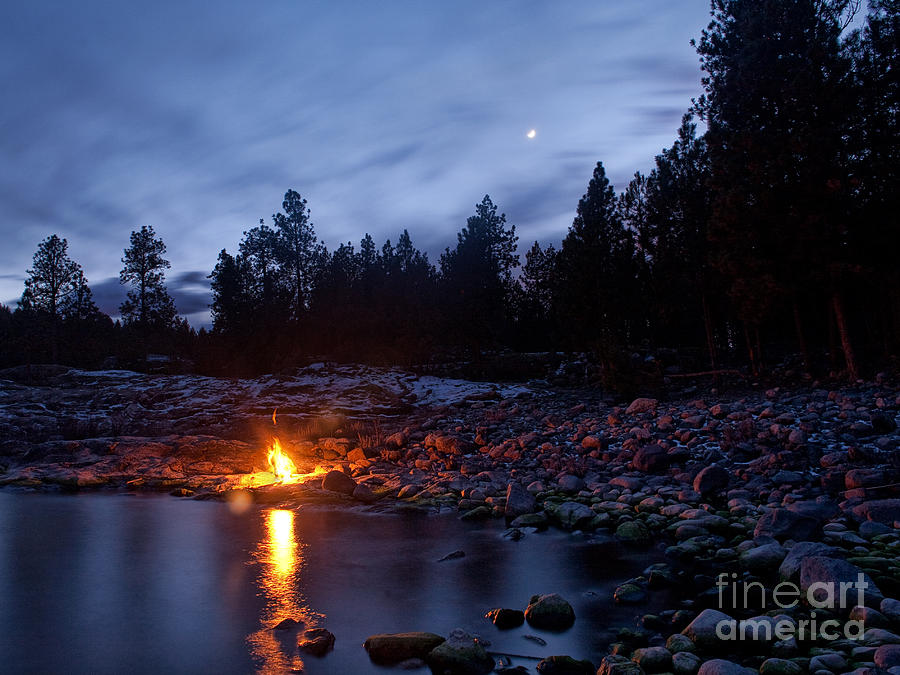 Corbin Campfire Reflection Photograph by Mark Huender - Fine Art America