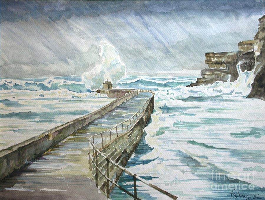 Cornish Storms Painting by Briony Sullivan - Fine Art America