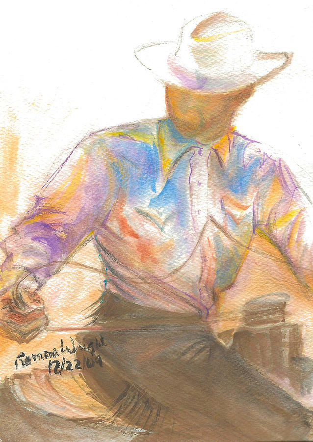 Cowboy Painting by Ramona Wright - Fine Art America