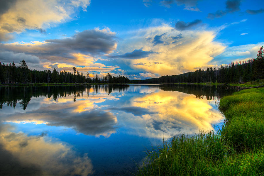 Crazy Yellowstone Sunset Photograph by Thomas Szajner | Fine Art America