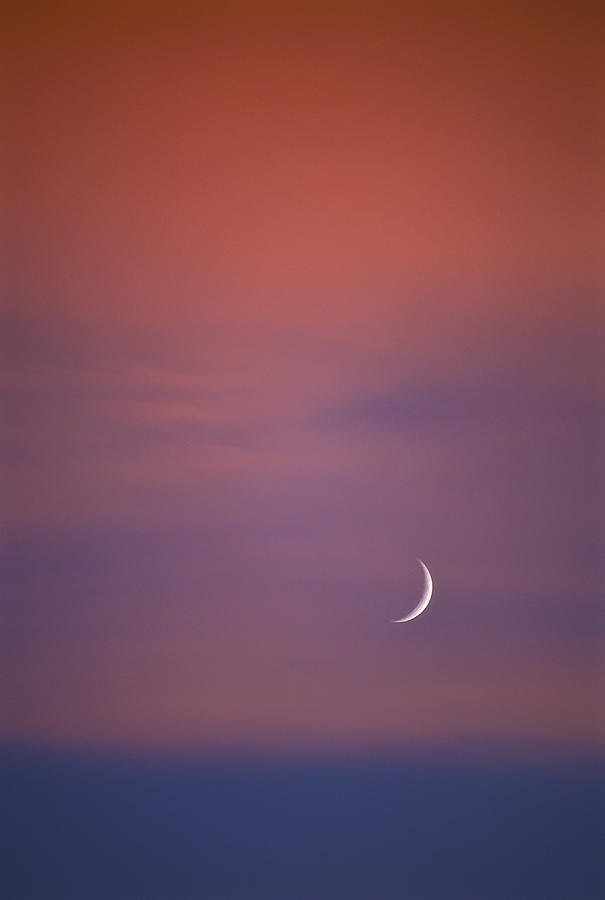 Crescent Moon at Sunset Photograph by Mark Dornblaser - Fine Art America