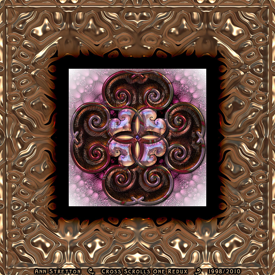 Cross Scrolls One Digital Art by Ann Stretton - Fine Art America
