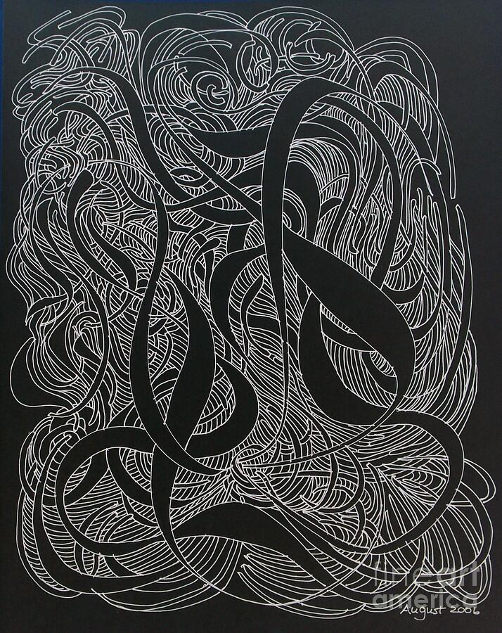 Cursive Curious 2 Drawing by Nancy Kane Chapman - Fine Art America