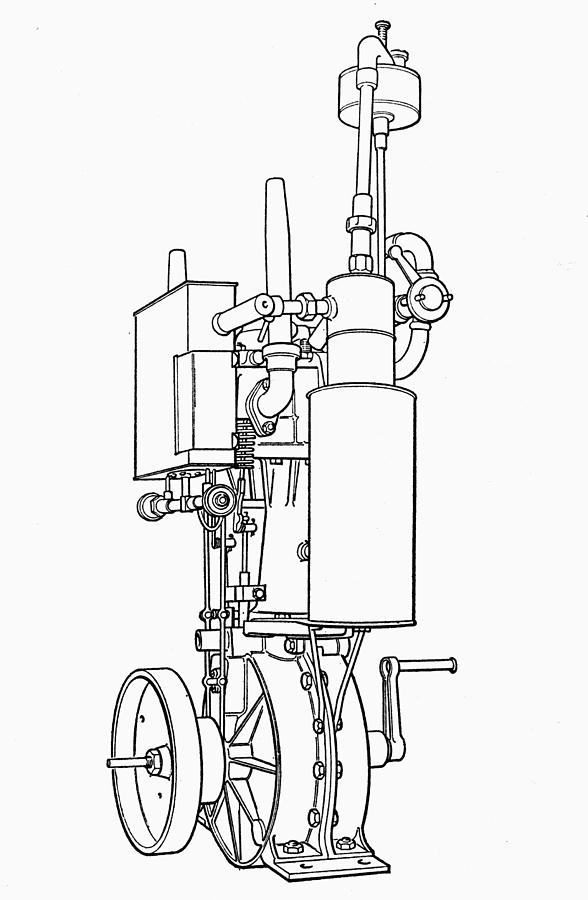 Daimler Engine, 1889 Photograph by Granger
