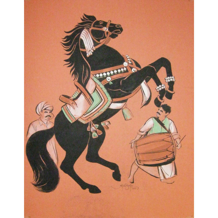 Dancing Horse Drawing by Aftab Zafar - Fine Art America Dancing Horse Drawing by Aftab Zafar - Fine Art America