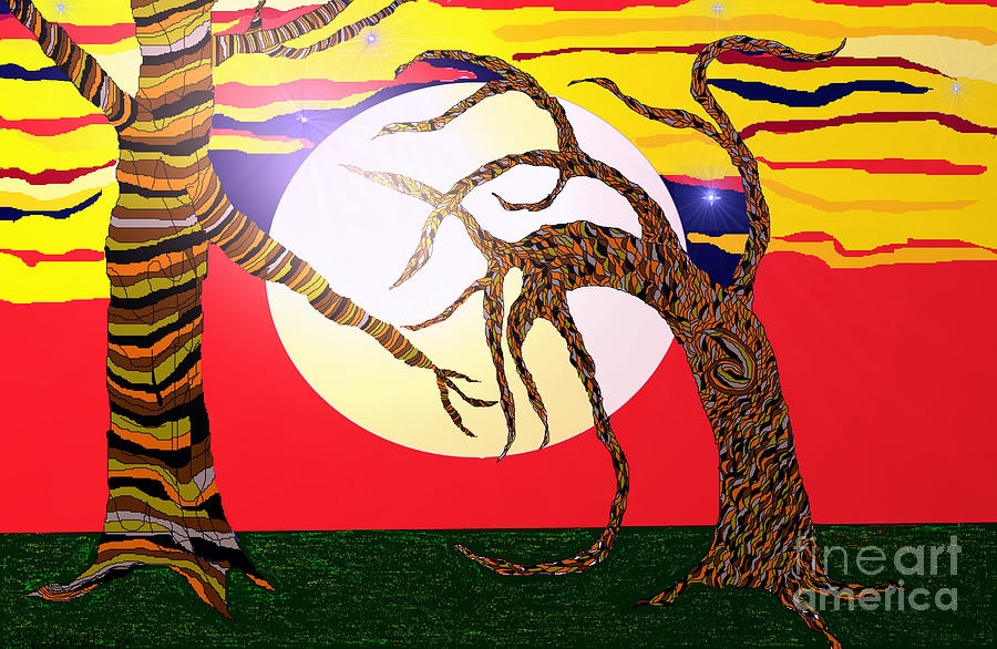 Dancing Trees Painting by Lewanda Laboy - Fine Art America