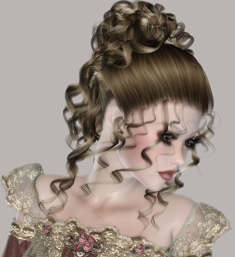 Dark Blond Woman Digital Art By Marcella Fine Art America