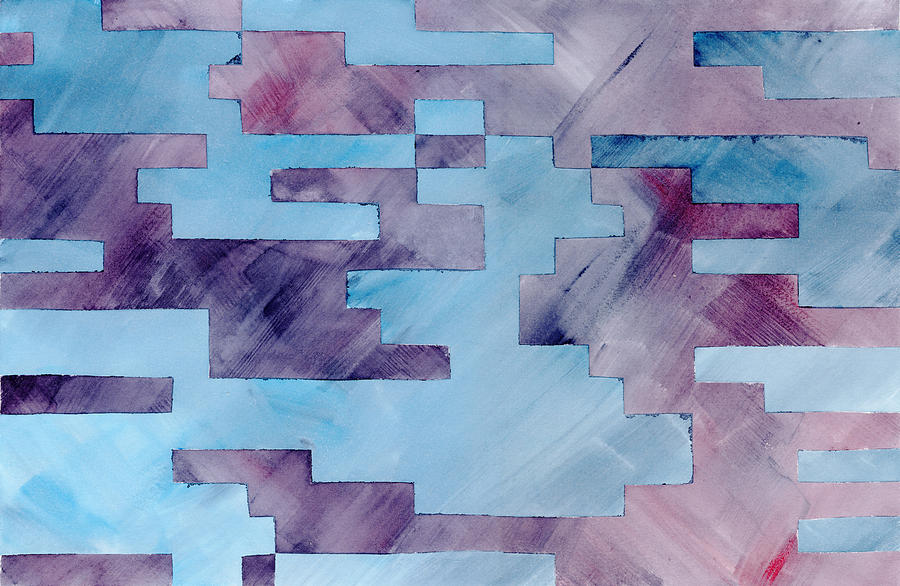 Stacking Rectangles 1 Painting by Dreama Dominick - Fine Art America