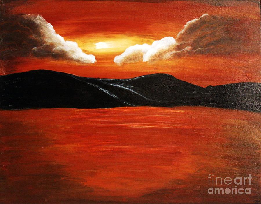 Deep Sun Painting by Jennifer Matthew | Pixels