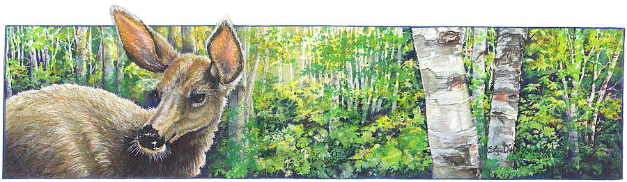 Woodland Deer Painting by Beth Gramith - Fine Art America