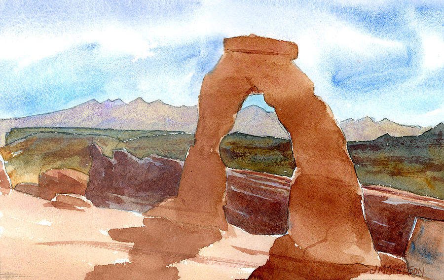 Delicate Arch Painting by Jeff Mathison - Fine Art America