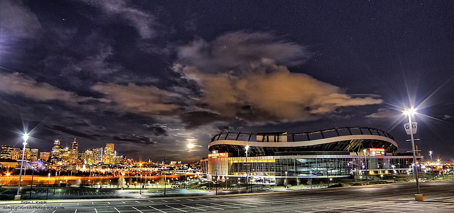 Denver Moon Rise Photograph by Sean Kreck - Pixels
