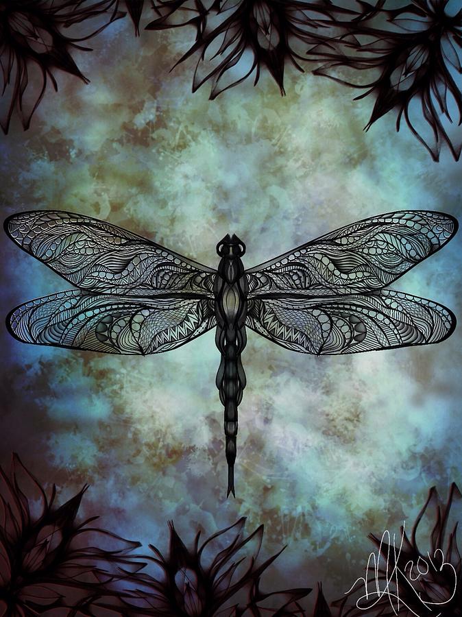 Designer Dragonfly Digital Art by Michelle Kennedy | Fine Art America