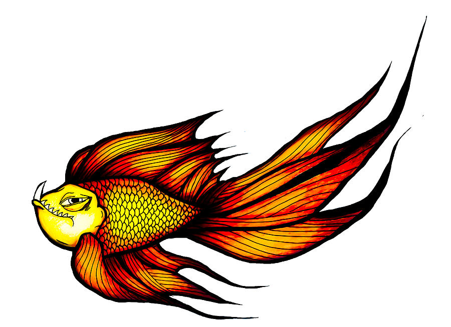 Devil Angelfish Mixed Media by Lee Bertrand - Fine Art America