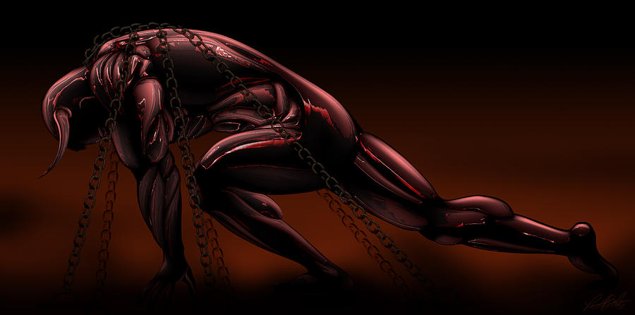 Devil Chained Digital Art by Laurent Brindeau | Fine Art America