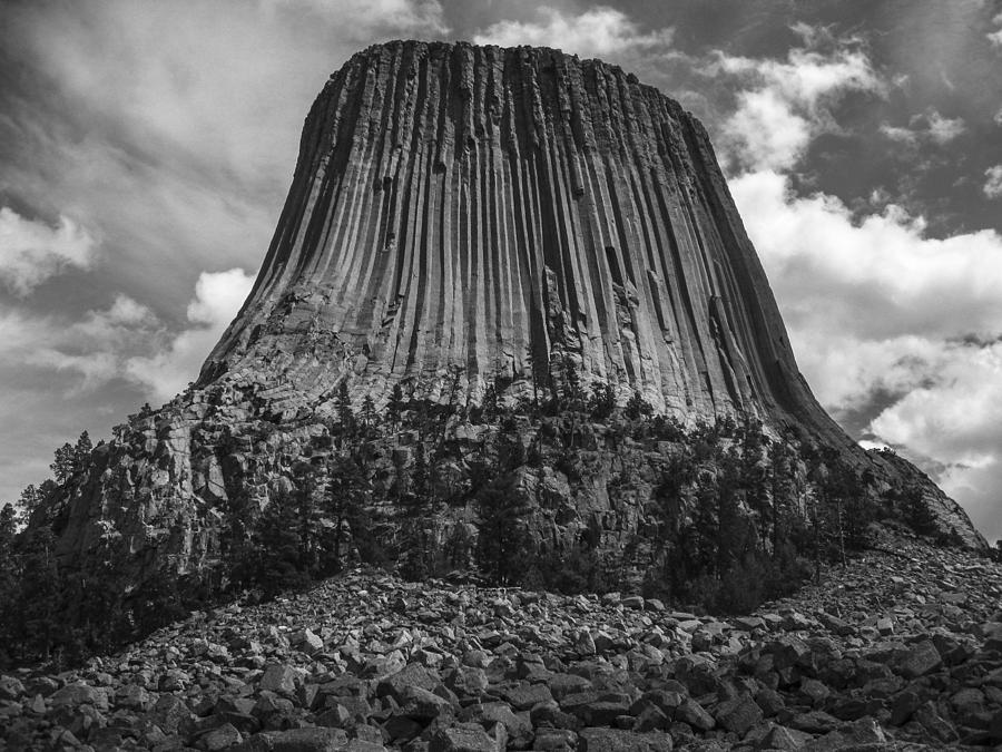 Devils Tower Sunset with Cloudy Sky Photograph by David M Porter - Fine ...