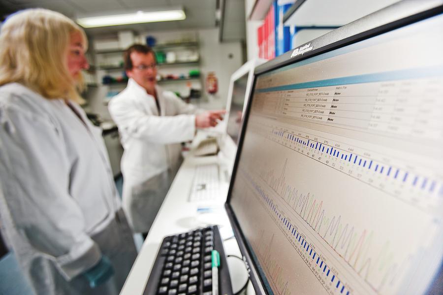 Dna Sequencing Laboratory by Science Photo Library