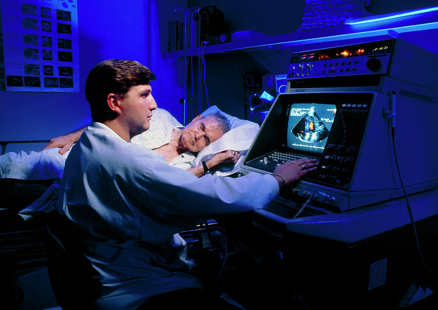 Doctor Performing Echocardiography On Patient Photograph By Matt
