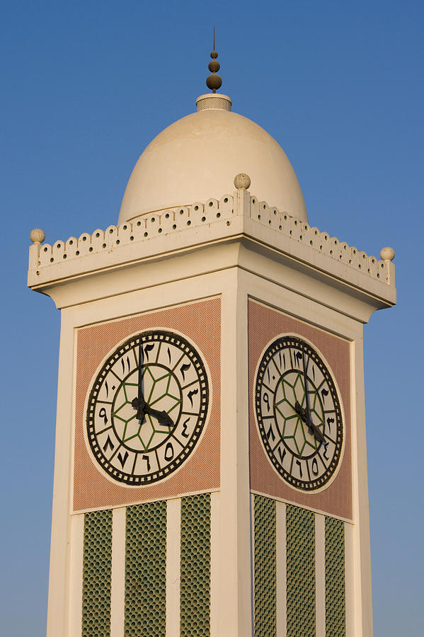 Doha Clocktower Photograph by Charles Bowman - Pixels