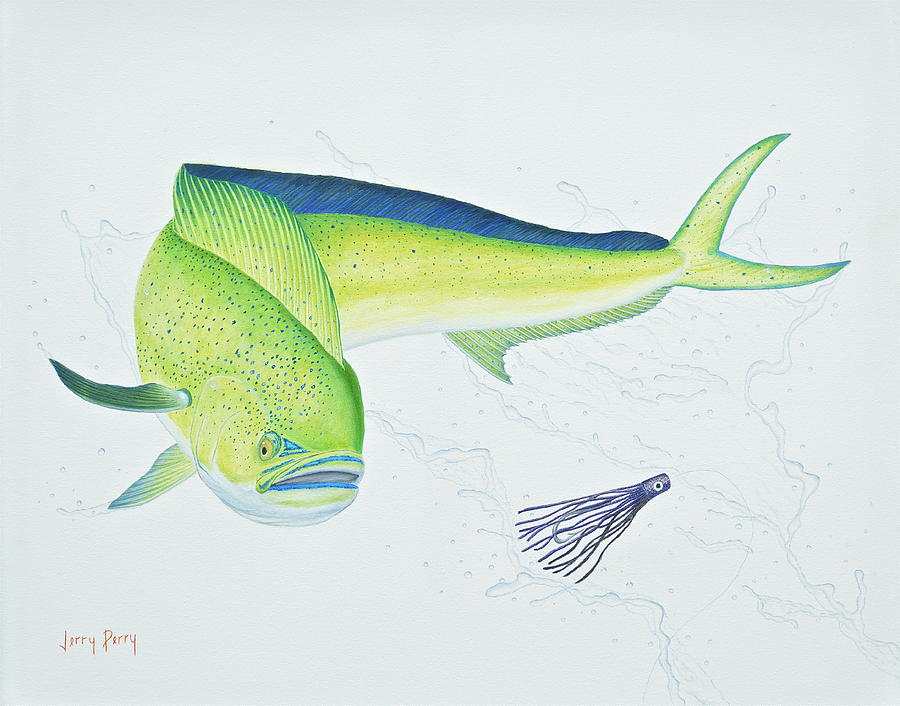 Dolphin Painting by Jerry Perry - Fine Art America