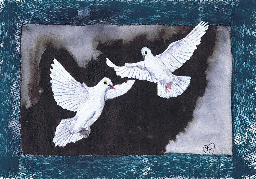 Doves Painting by Dawn Barker - Fine Art America