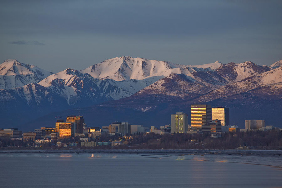 Downtown Anchorage Skyline, Spring Photograph by John Delapp - Pixels