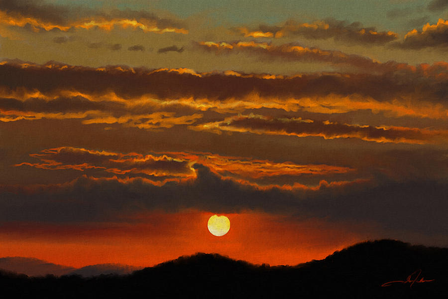 Dramatic Sunset Digital Art by Dale Jackson - Fine Art America