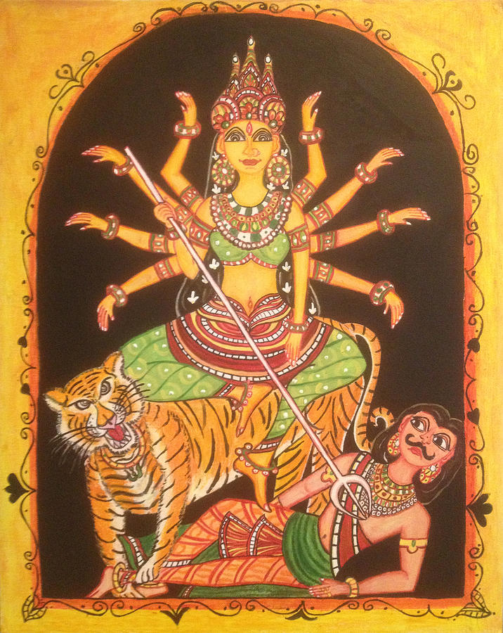 Durga Devi Painting by Deepa Padmanabhan - Fine Art America