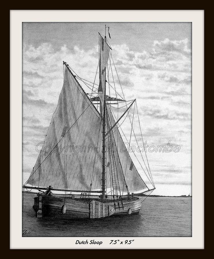 Dutch Sloop Drawing by Melvyn Dackombe - Pixels