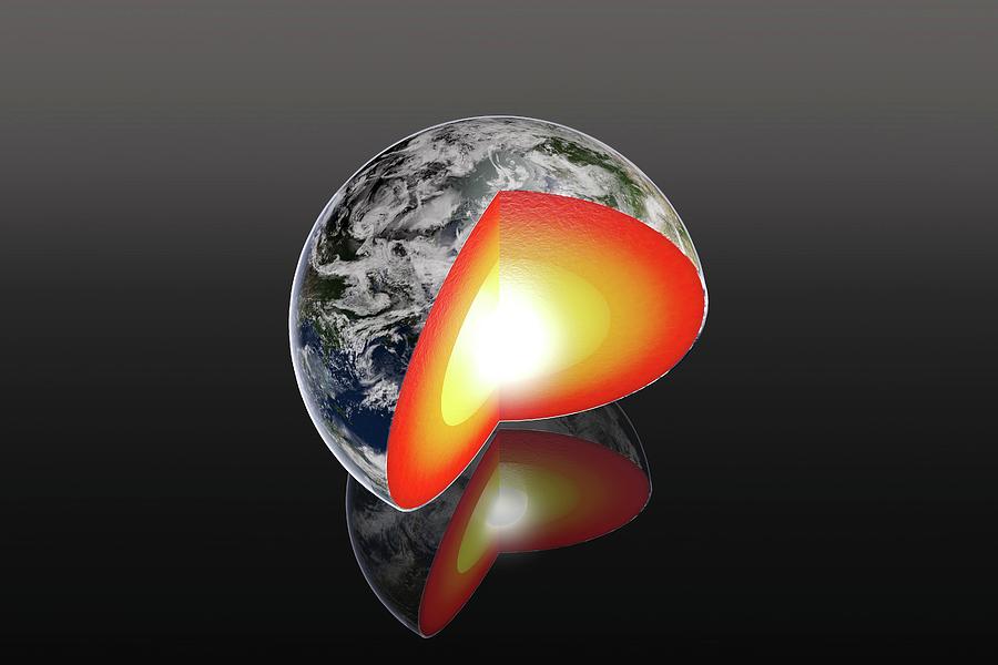 Earth's Internal Structure Photograph by Peter Matulavich - Fine Art ...