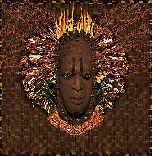 Edo Mask Decorative Design Painting by Ethan Ogunala - Fine Art America
