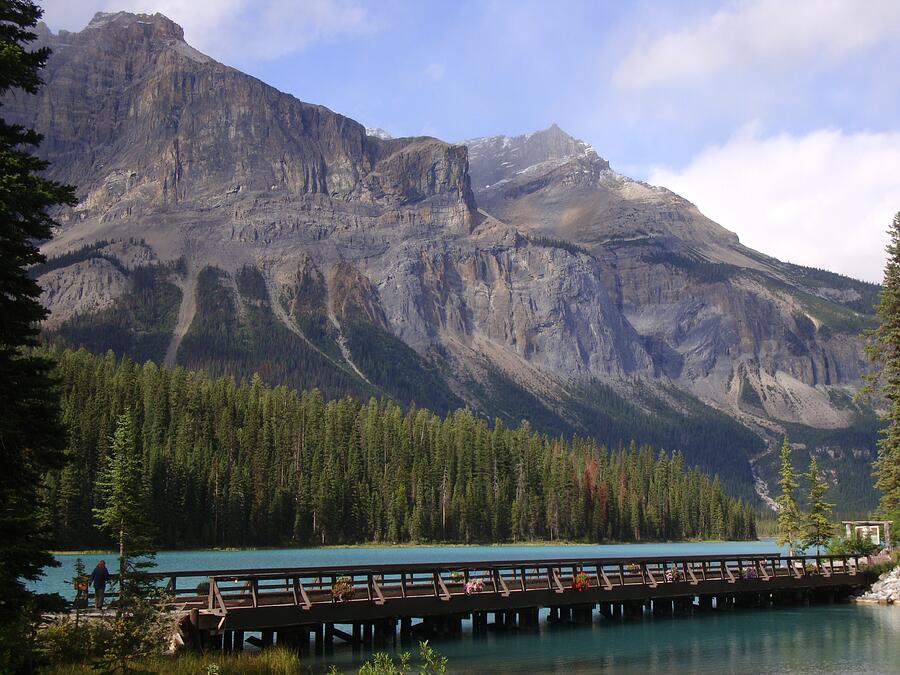 Emerald Lake Bridge Crossing Photograph by Ian McAdie - Fine Art America