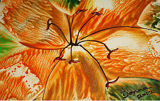 Encaustic Flower Painting by Donna Bird - Fine Art America