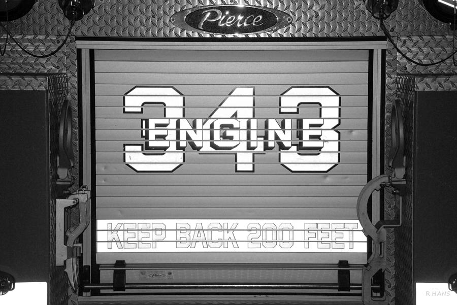 ENGINE 343 in BLACK AND WHITE Photograph by Rob Hans - Fine Art America