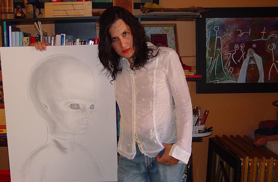 Essassani Alien Drawing by Anjani Siddhartha - Fine Art America