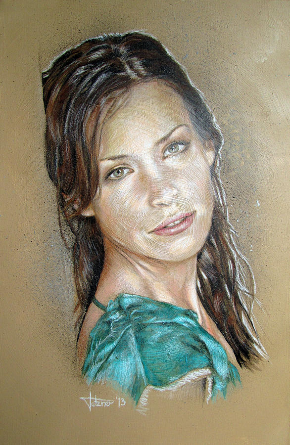 Evangeline Lilly Painting by Daniel Tetzner - Fine Art America