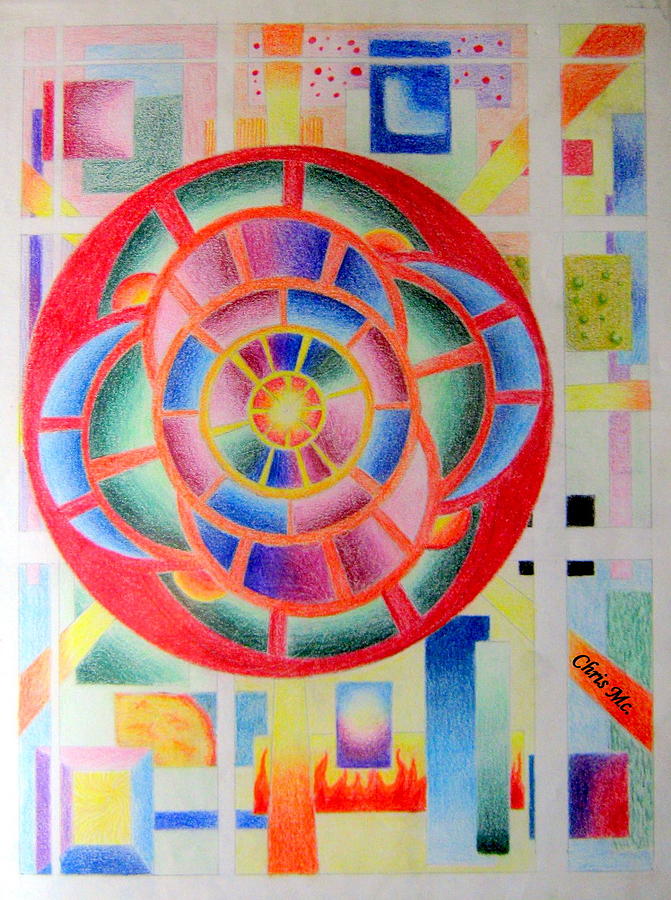 Explosion Drawing by Chris Mc