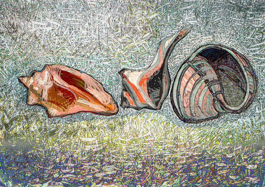 Expressionist Shells Painting by Richard Glen Smith - Fine Art America