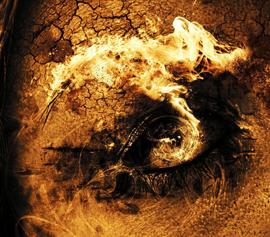 Eye Elements Fire Digital Art by Ricky Sandoval - Fine Art America