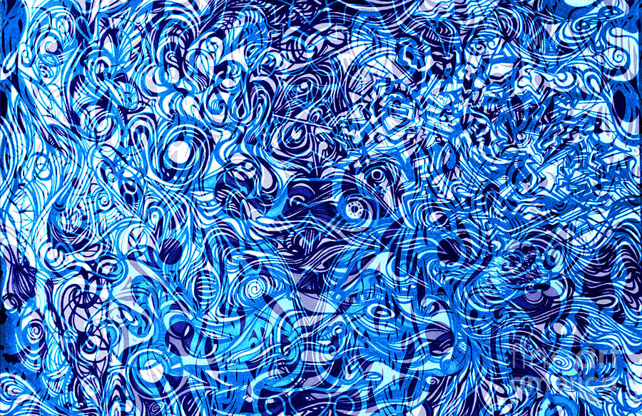 Faded Blue Lines Drawing by Carly Anderson - Fine Art America