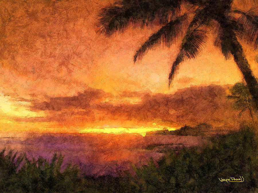 Fading Sunset Painting by Wayne Pascall - Fine Art America
