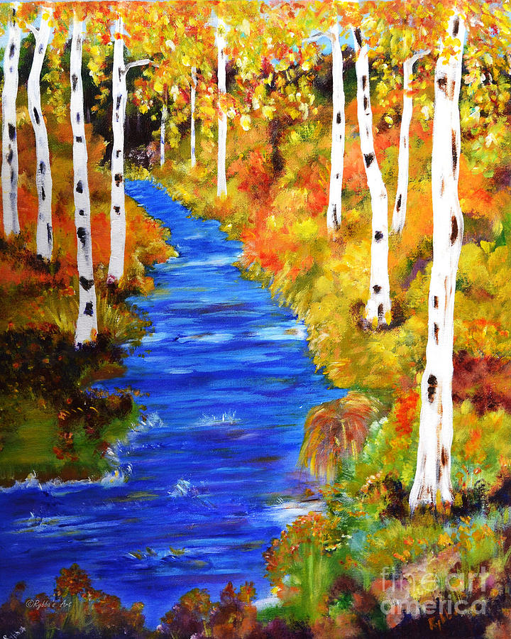 Fall Stream Painting by Ruth Yvonne Ash - Fine Art America