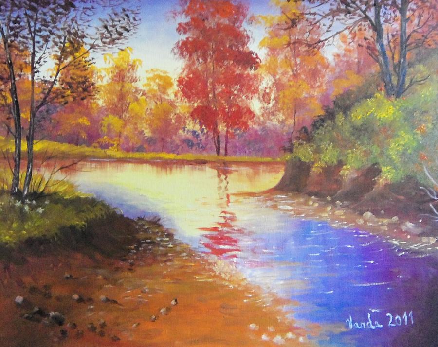 Fall Stream Painting by Vanda Bleavins - Fine Art America