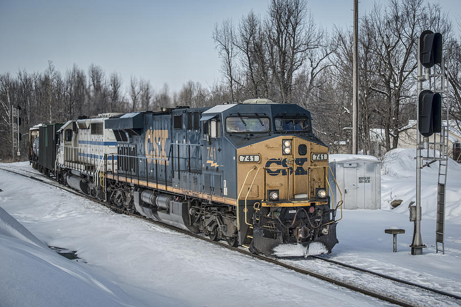 February 17 2015 - CSX Q597 at Mortons Gap Ky Photograph by Jim Pearson - Fine Art America