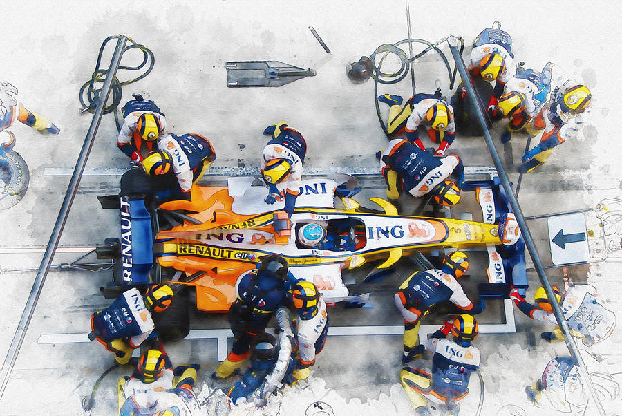 Fernando Alonso Digital Art by Don Kuing - Fine Art America