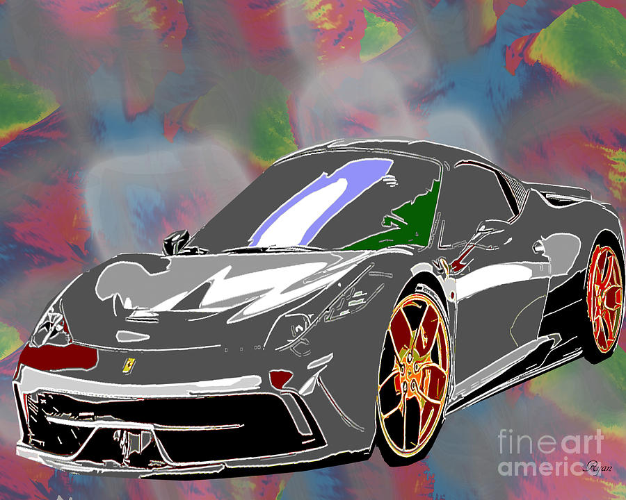 Ferrari Digital Art by Keith Ryan - Fine Art America