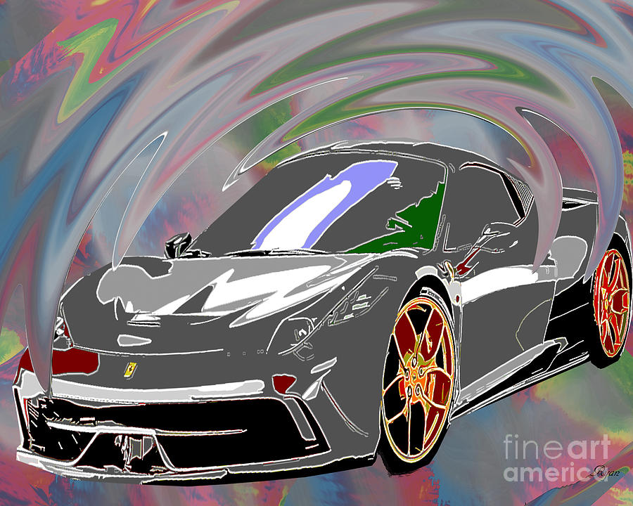 Ferrari Race Digital Art by Keith Ryan - Fine Art America