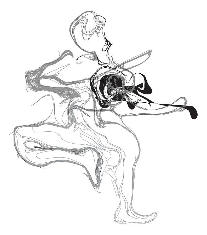 Fiddle Player Digital Art by Michael Lee - Fine Art America