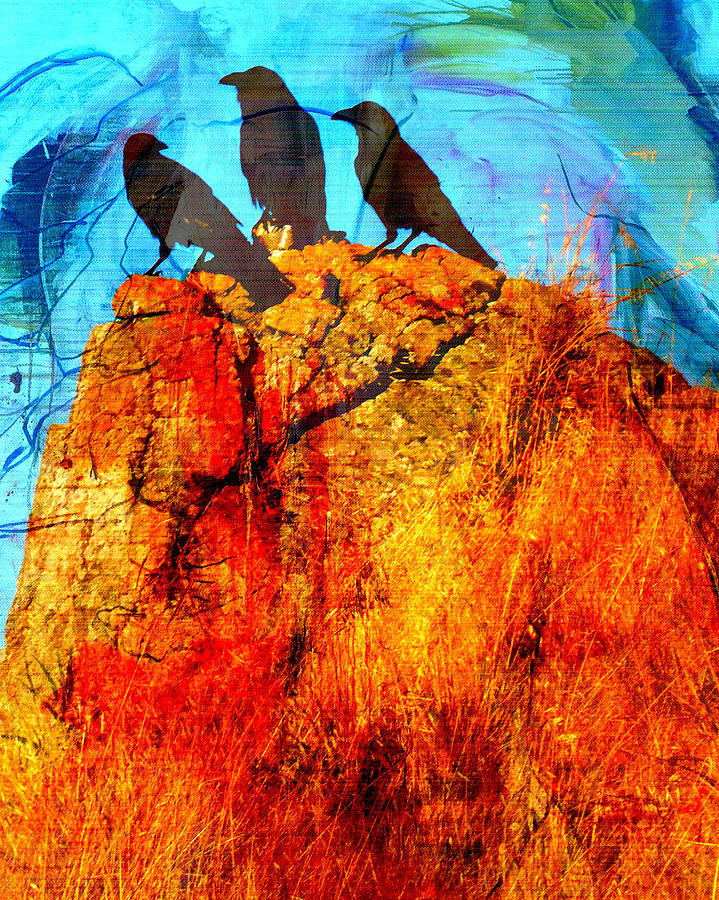 Fire Crows Mixed Media by David Tanner - Fine Art America